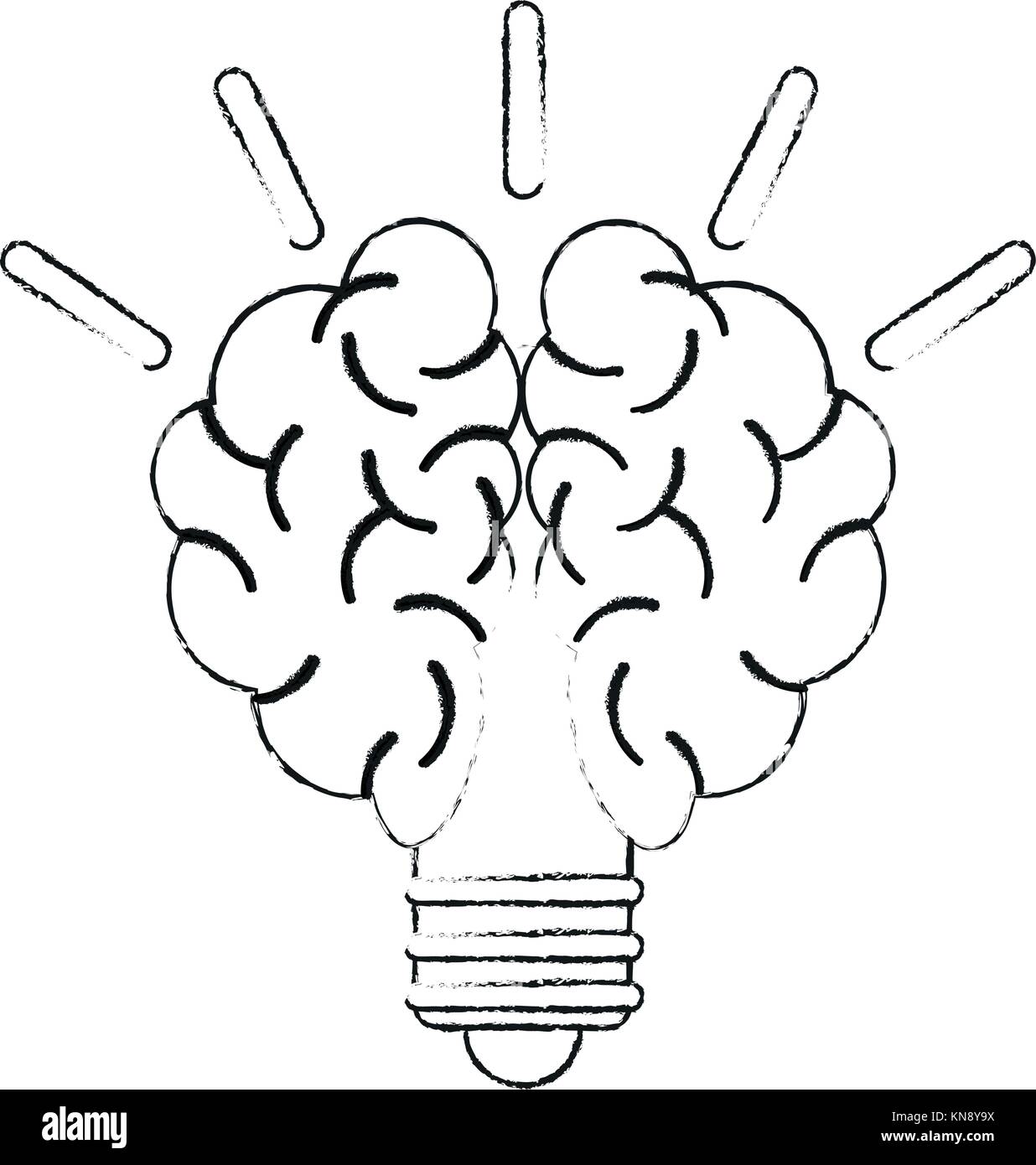 Bulb with brain Stock Vector Image & Art - Alamy