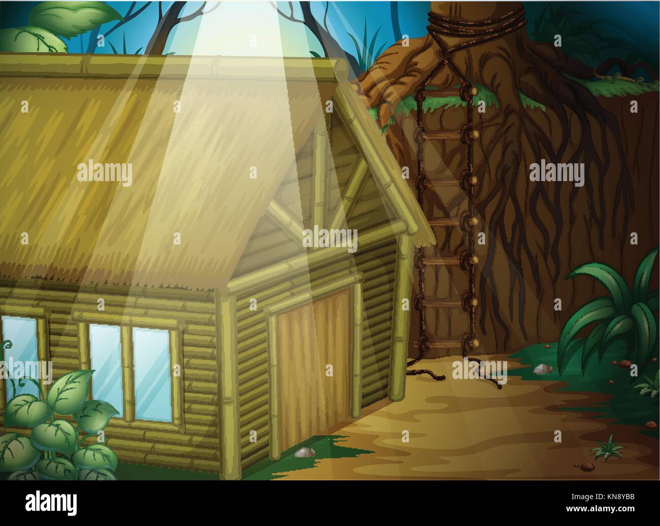 Tree roots house drawing hi-res stock photography and images - Alamy