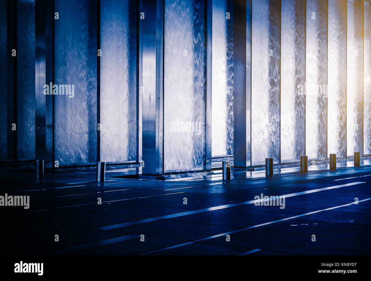 detail of glass architectures in blue tone Stock Photo - Alamy