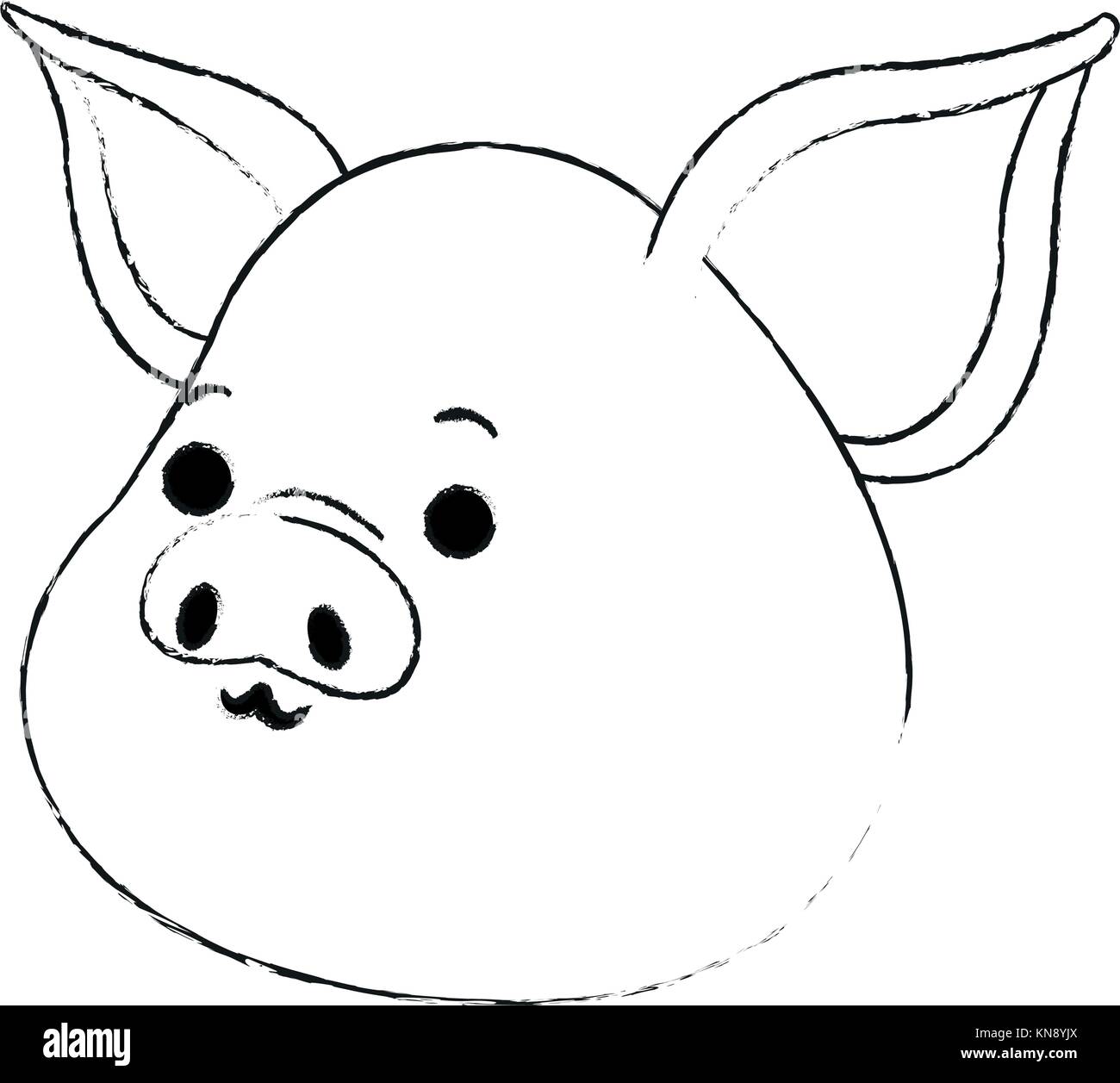 Cute draw pork cartoon hi-res stock photography and images - Alamy