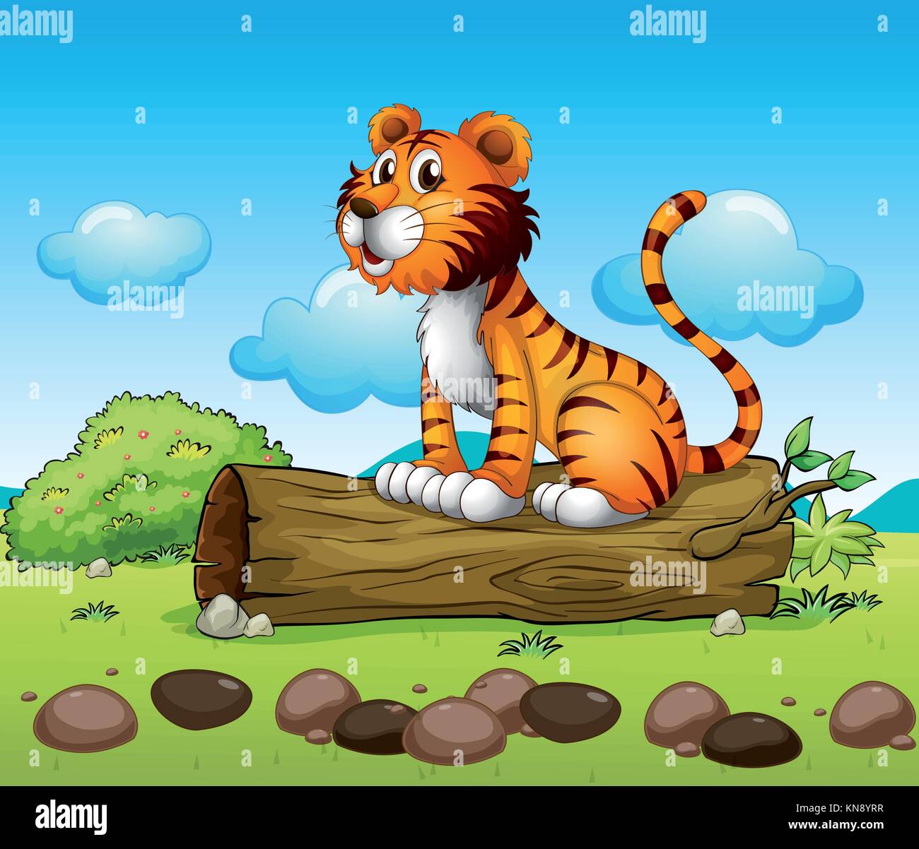 Cartoon resting tiger hi-res stock photography and images - Alamy