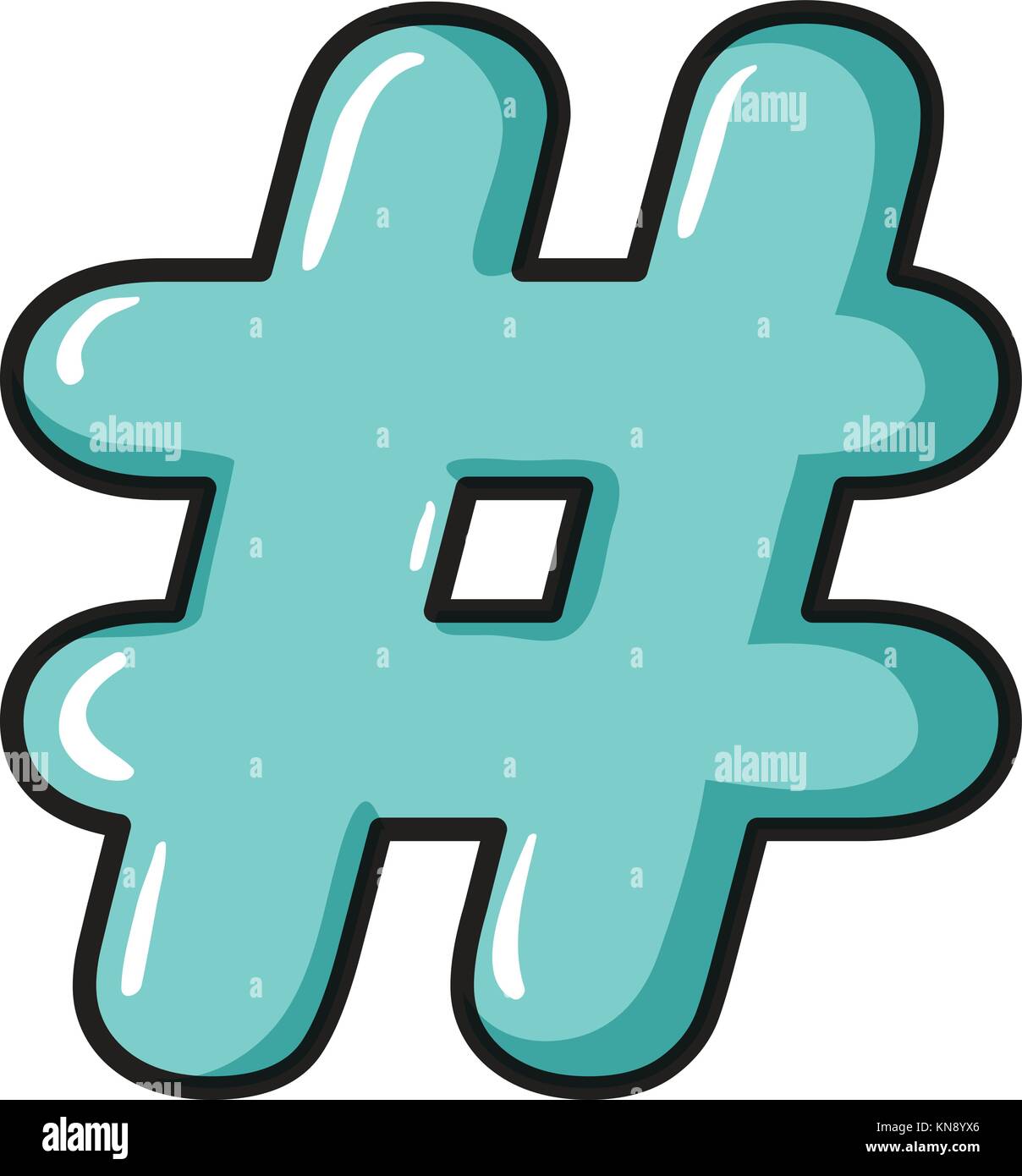 Illustration of a hash symbol on a white background Stock Vector Image ...