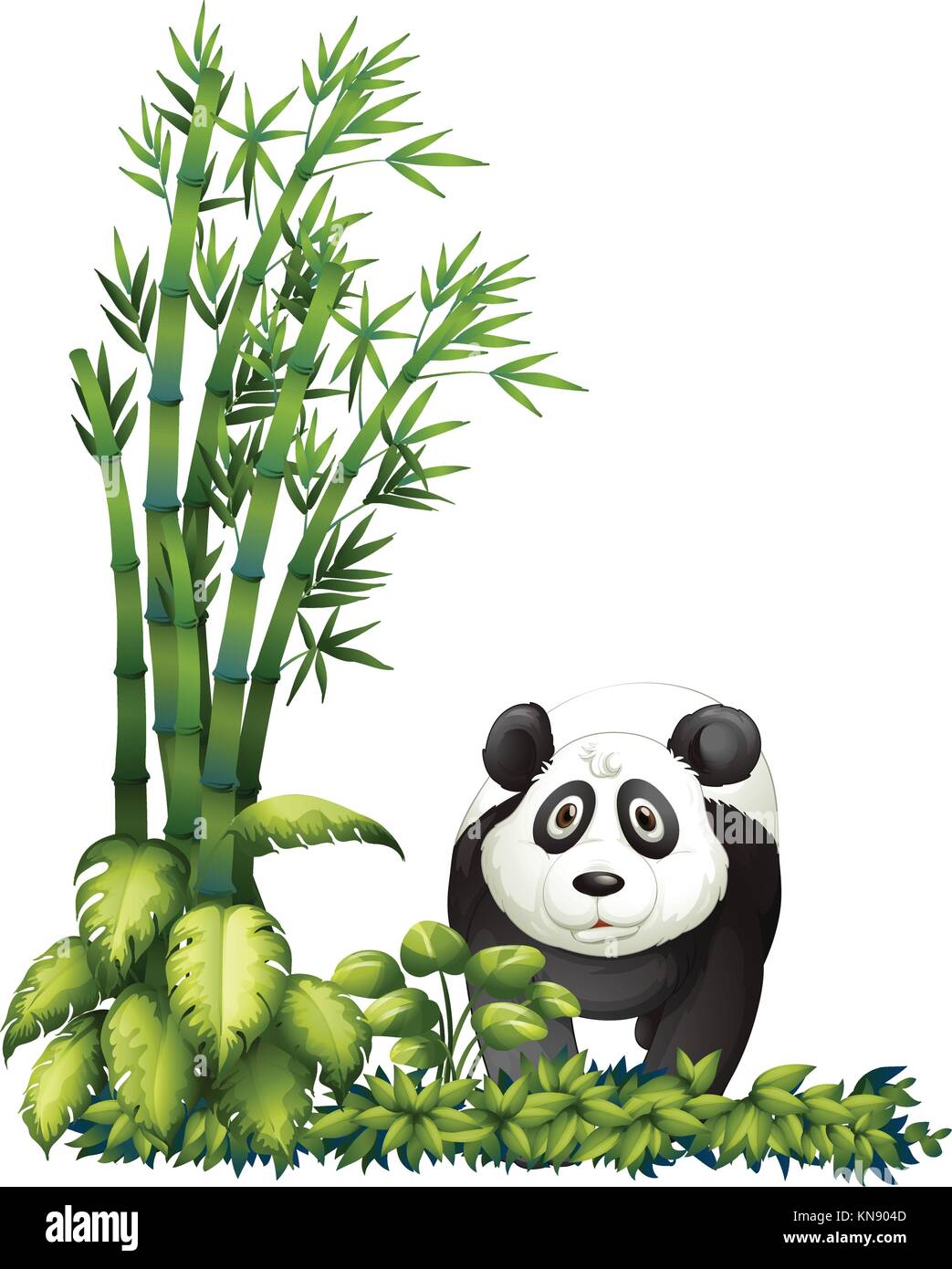 Illustration of a panda on a white background Stock Vector Image & Art ...