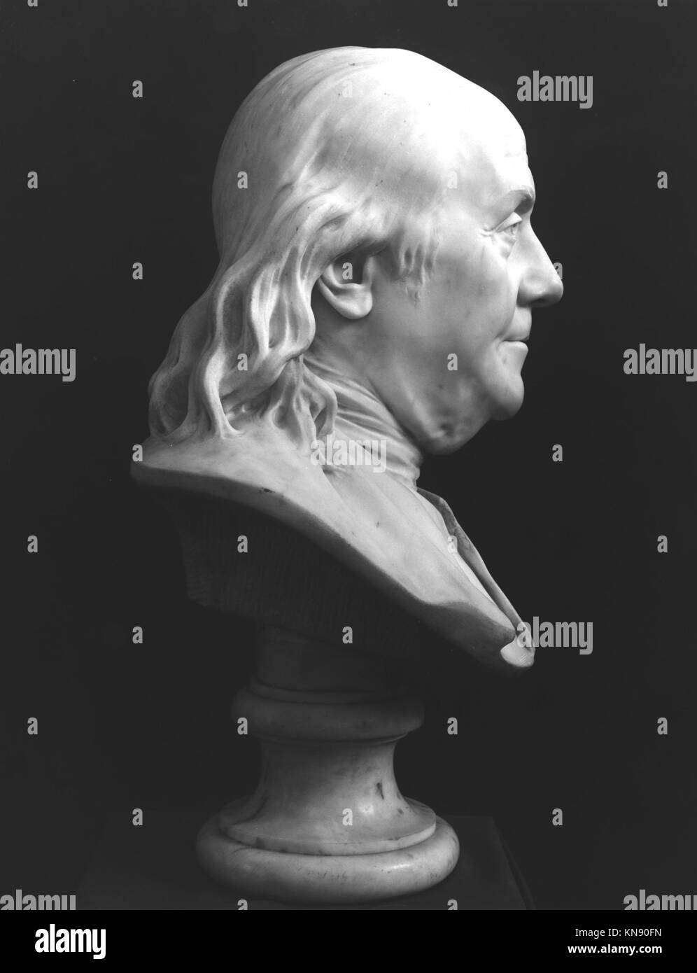 Benjamin Franklin portrait, 1706–1790, depicts the American founding ...