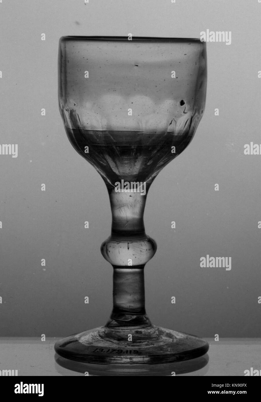 These three delicate cordial glasses, dating from the 18th or 19th ...