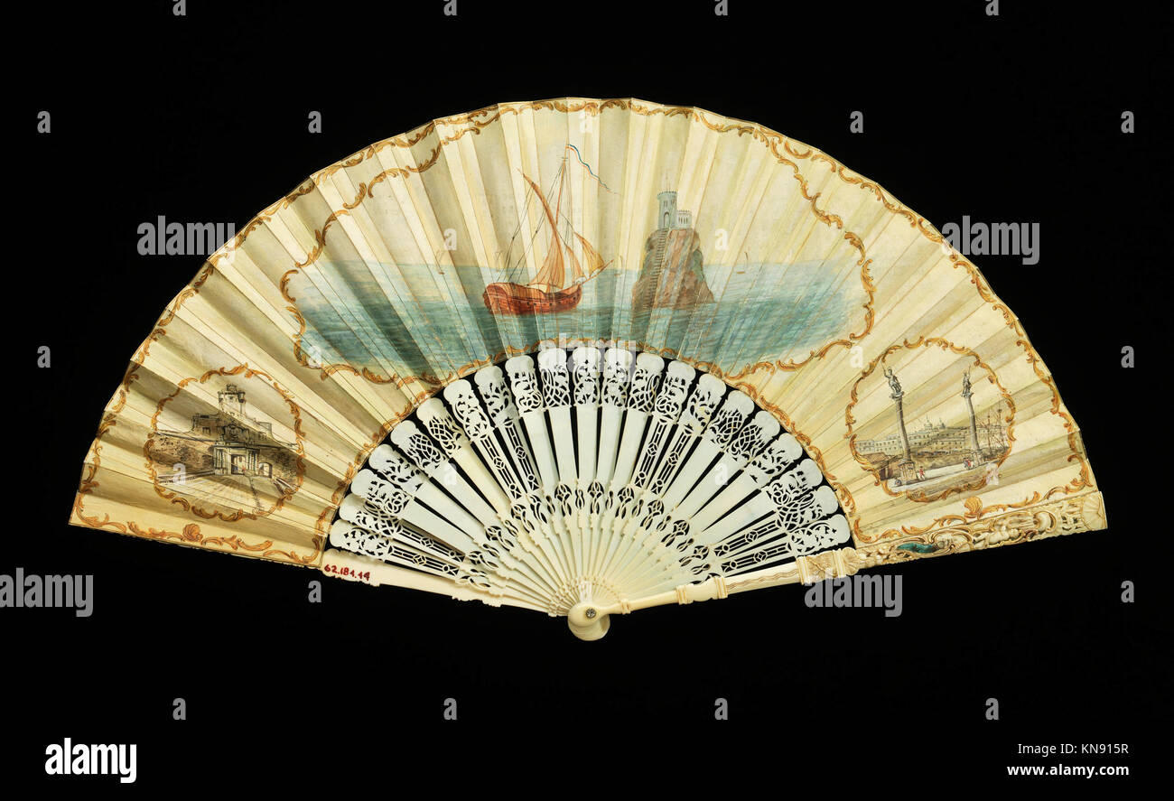 This fan features delicate designs on the back, showcasing skilled ...