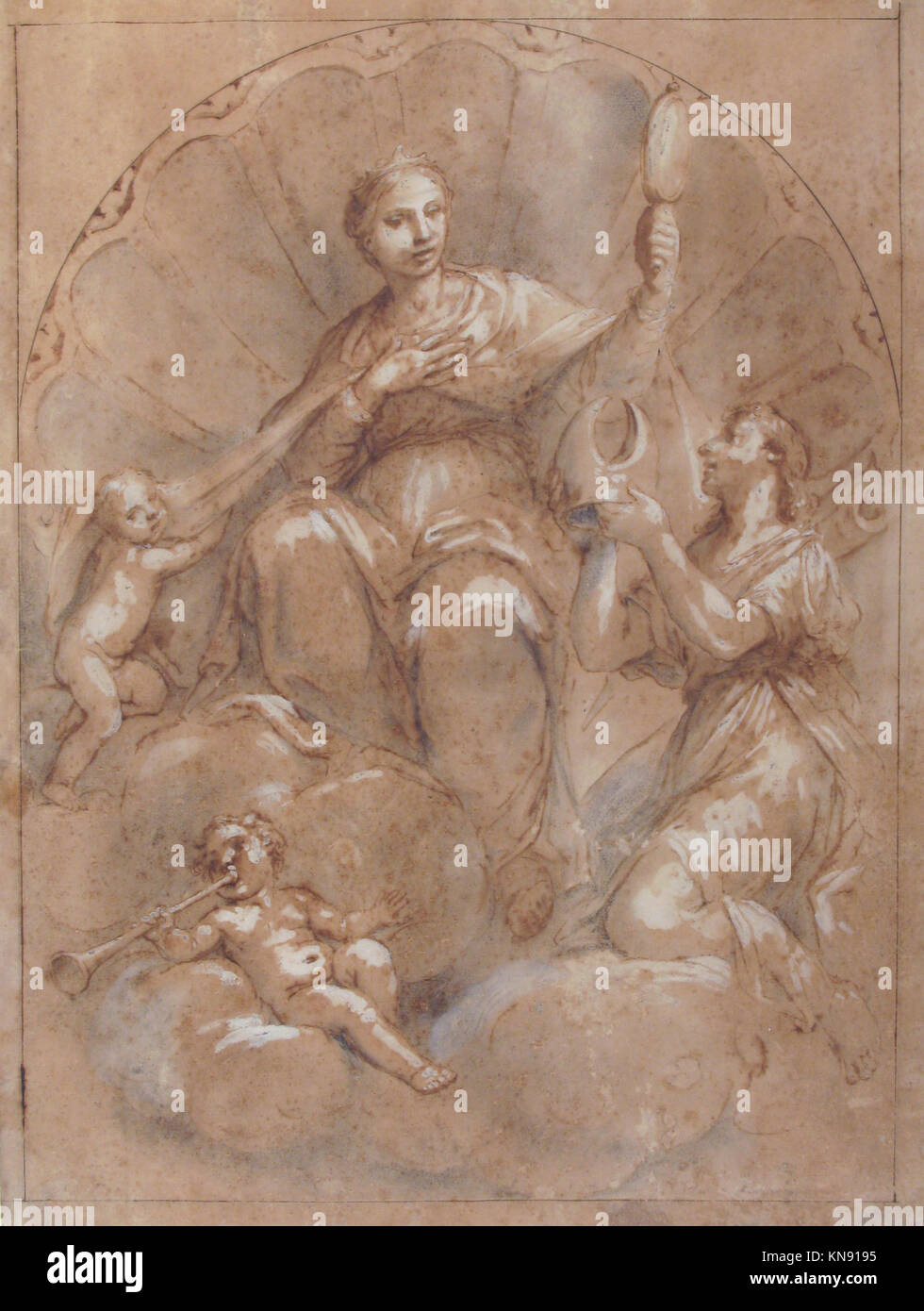 This allegorical figure of Faith depicts the personification of the ...