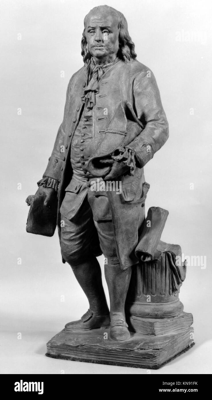 Benjamin franklin american inventor revolutionary Black and White Stock ...