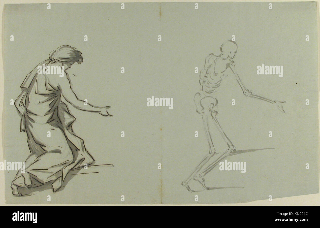 This anatomical drawing, housed at the MET, is a detailed ...