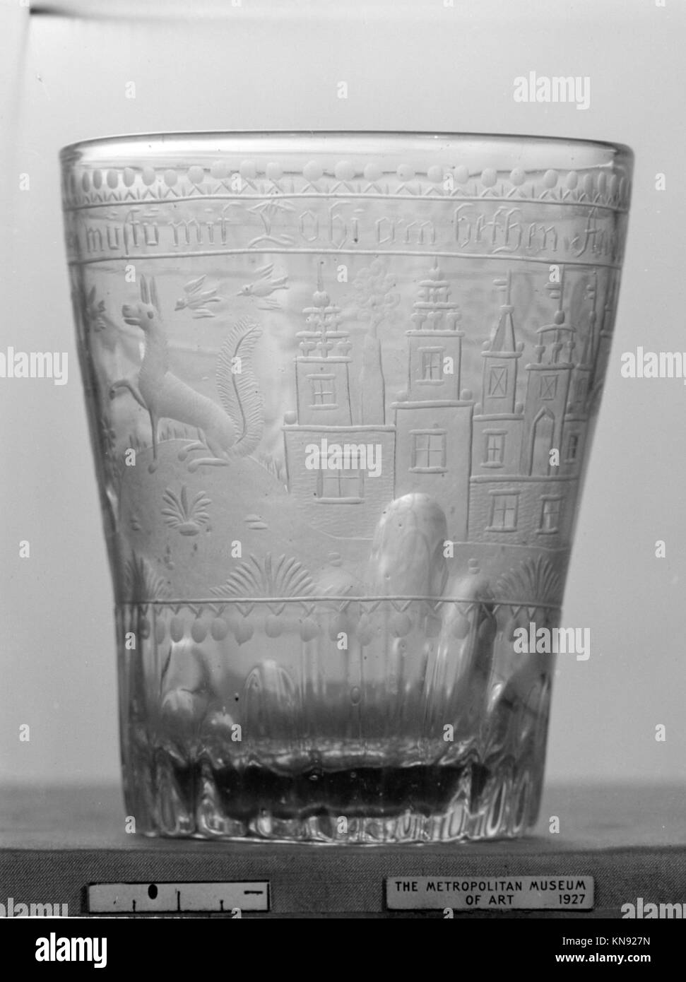 This beaker is a drinking vessel from a specific time period ...