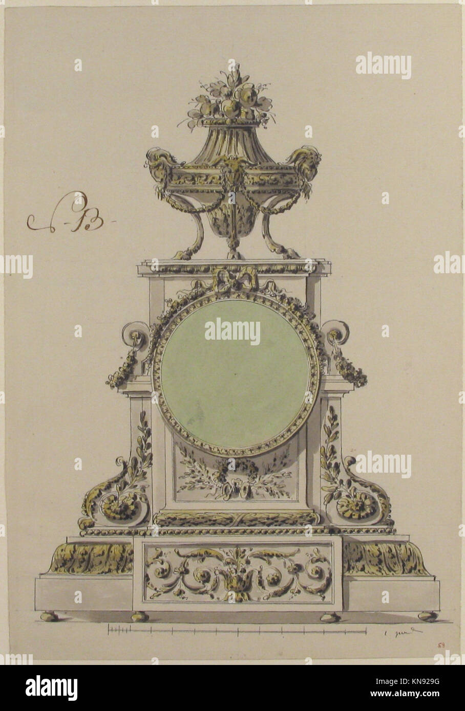 A design for a clock, illustrating the aesthetic and functional ...