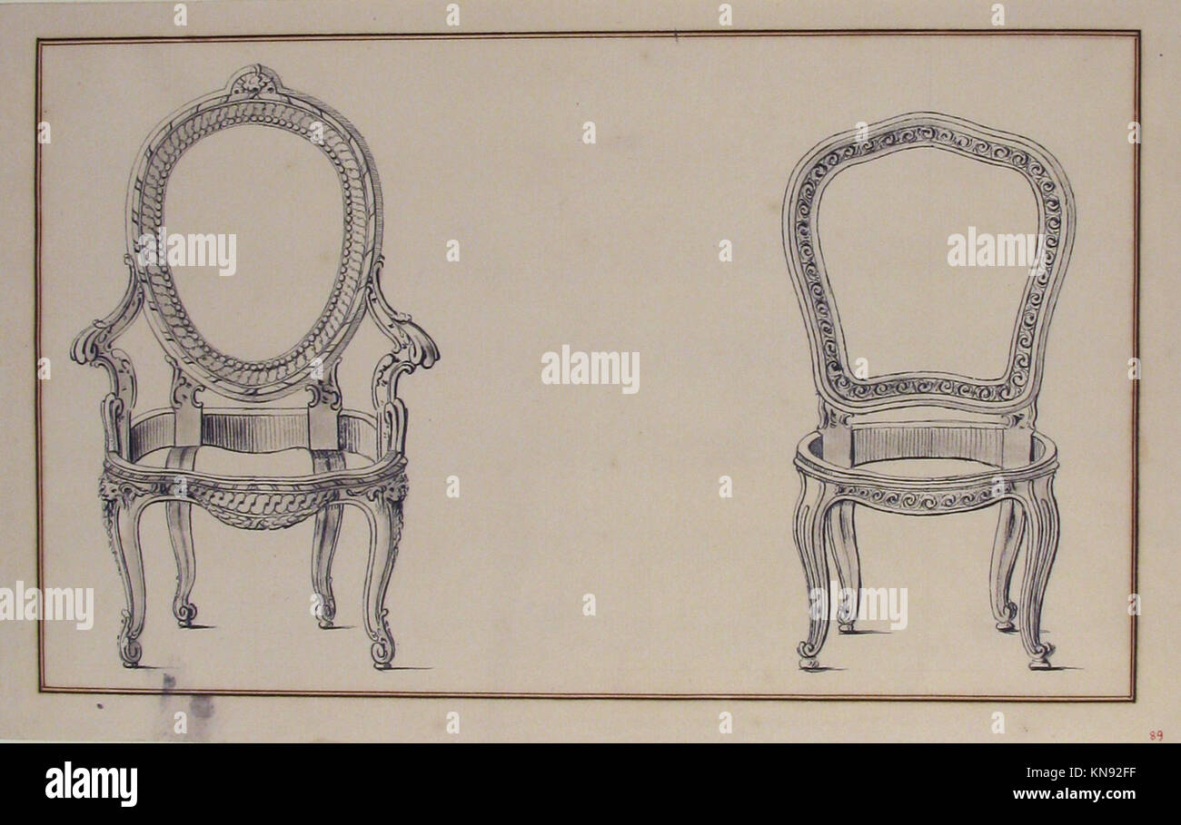 This design features two chairs, showcasing the artist's concept for ...