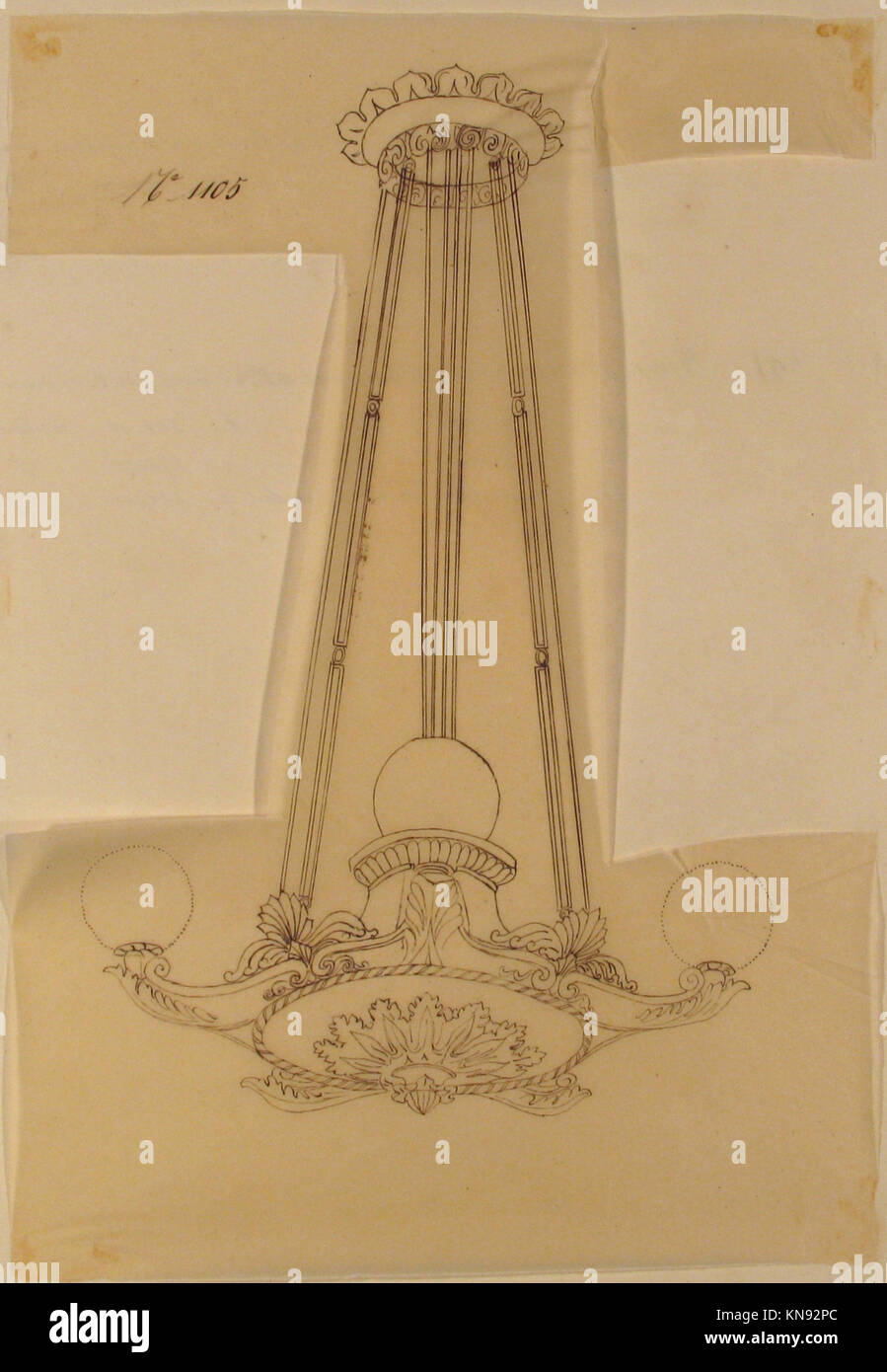 Design for a Chandelier MET 66.631.101 360163 Stock Photo - Alamy