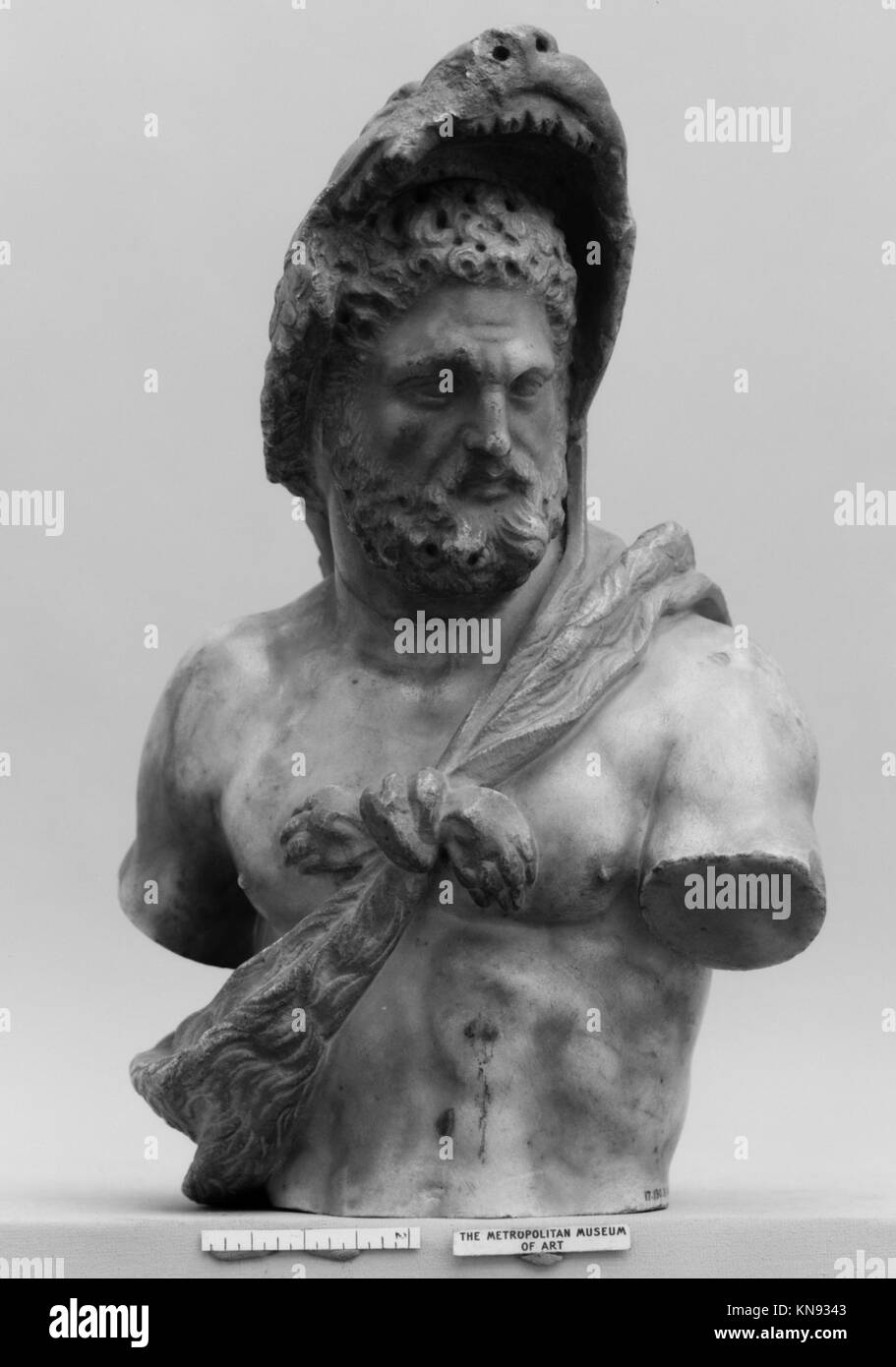 Classical sculpture of hercules Black and White Stock Photos & Images ...