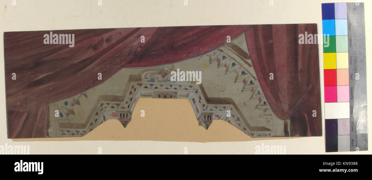 This stage set design for the Paris Opéra illustrates 19th-century ...