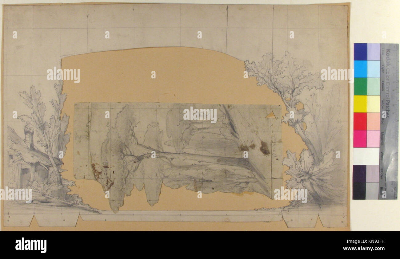 This design for a stage set at the OpÃ©ra in Paris reflects the ...