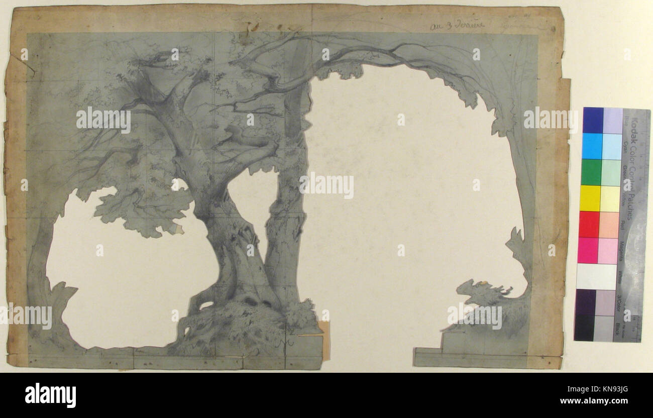 This design for a stage set at the OpÃ©ra in Paris reflects the ...