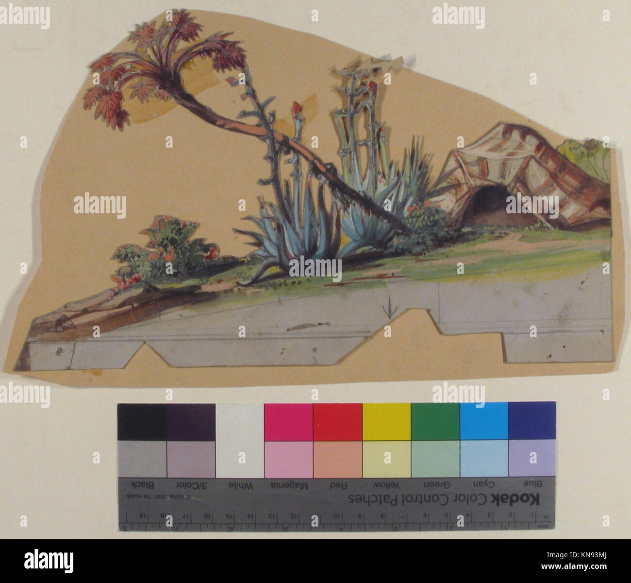 This design for a stage set at the Opera in Paris reflects theatrical ...
