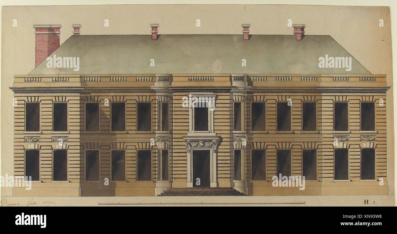 An elevation design for a palace faÃ§ade, part of the MET collection ...