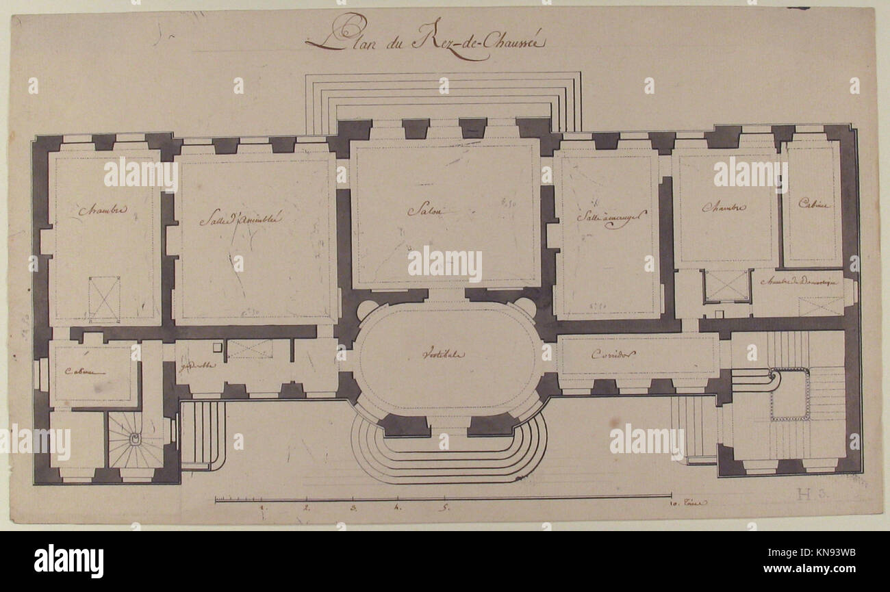This ground plan illustrates the layout for a palace, showcasing ...