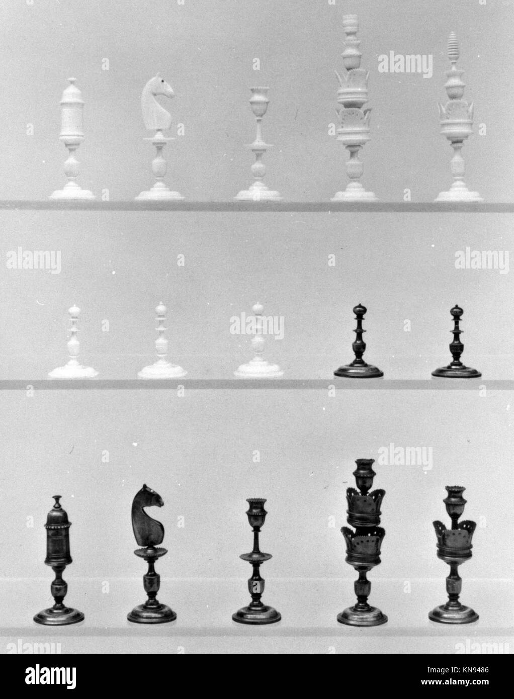 Decorative chess pieces Black and White Stock Photos & Images - Alamy