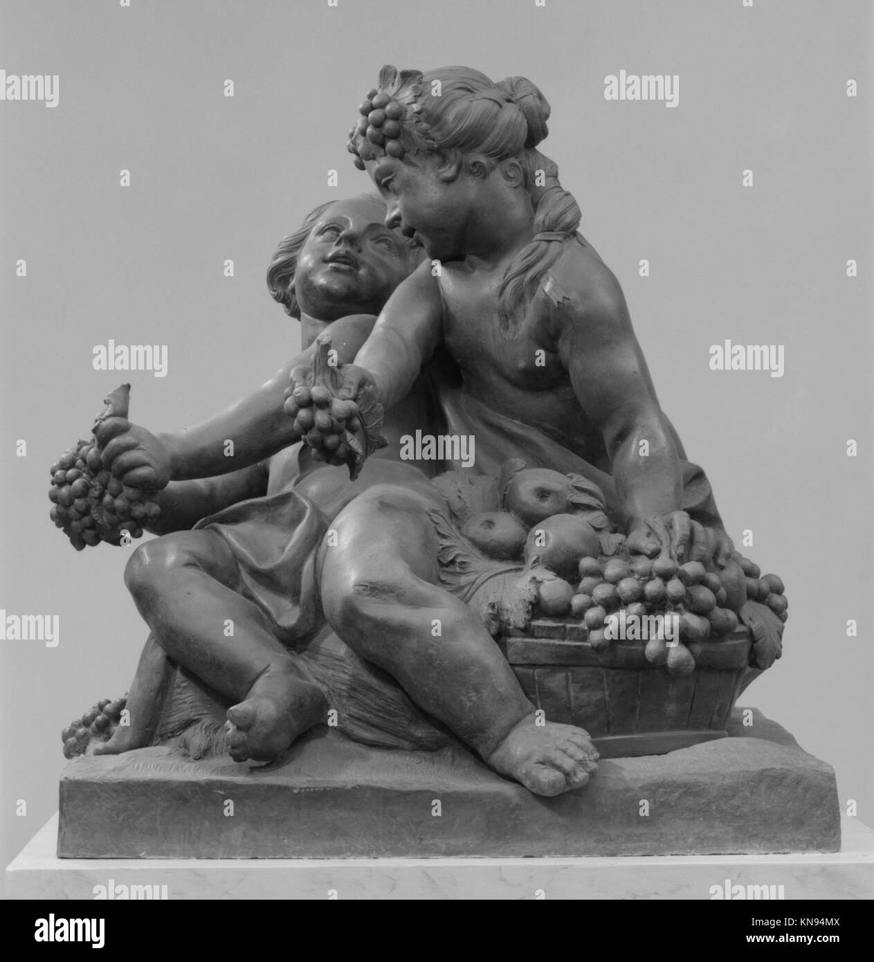 A painting showing children playing with fruit outdoors, illustrating innocence, joy, natural ...