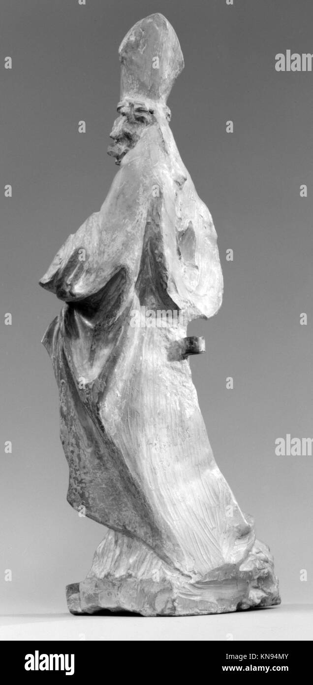 This artwork, titled 'Bishop Saint,' represents a religious figure ...