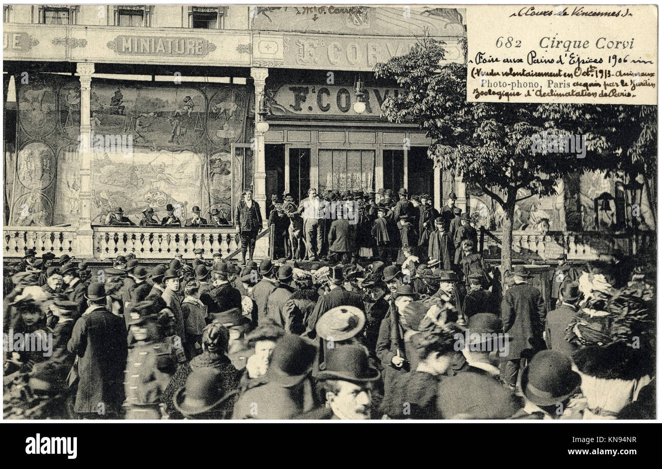 This artwork, titled 'Circus Sideshow,' depicts a vibrant scene from a ...