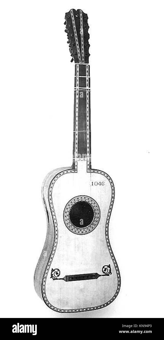 Classic guitar icon in Black and White Stock Photos & Images - Alamy