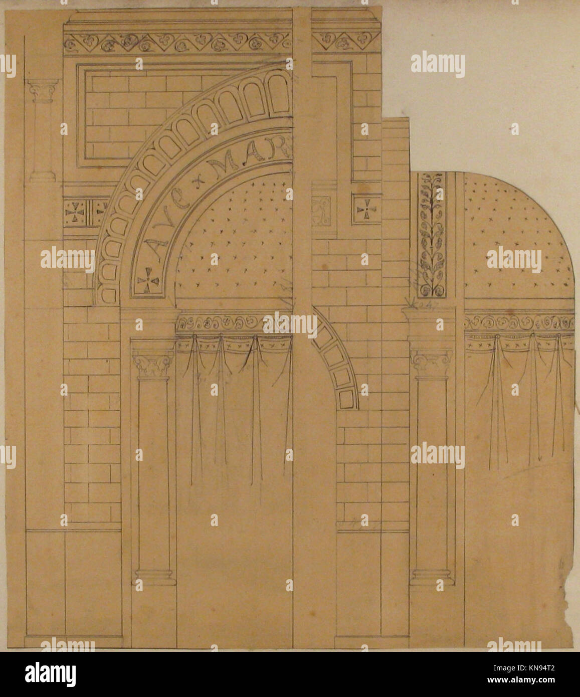 Wall elevation design chapel hi-res stock photography and images - Alamy