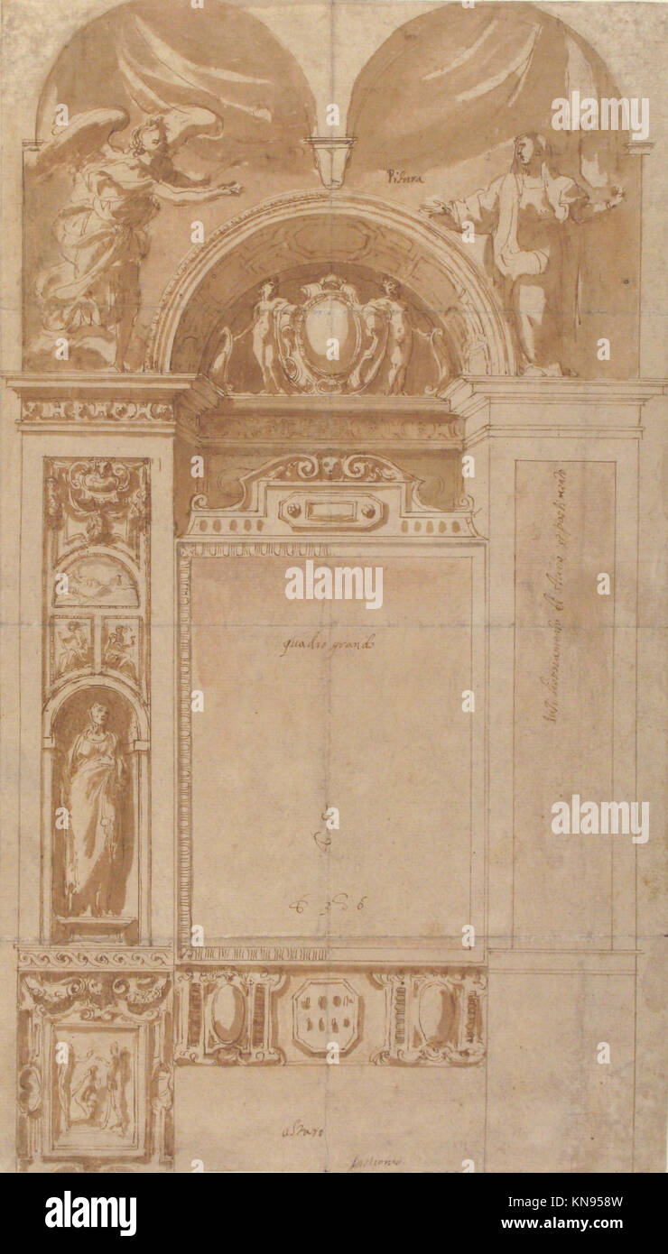 Design for a Reredos or Frame and Setting for an Altar Painting MET 49. ...