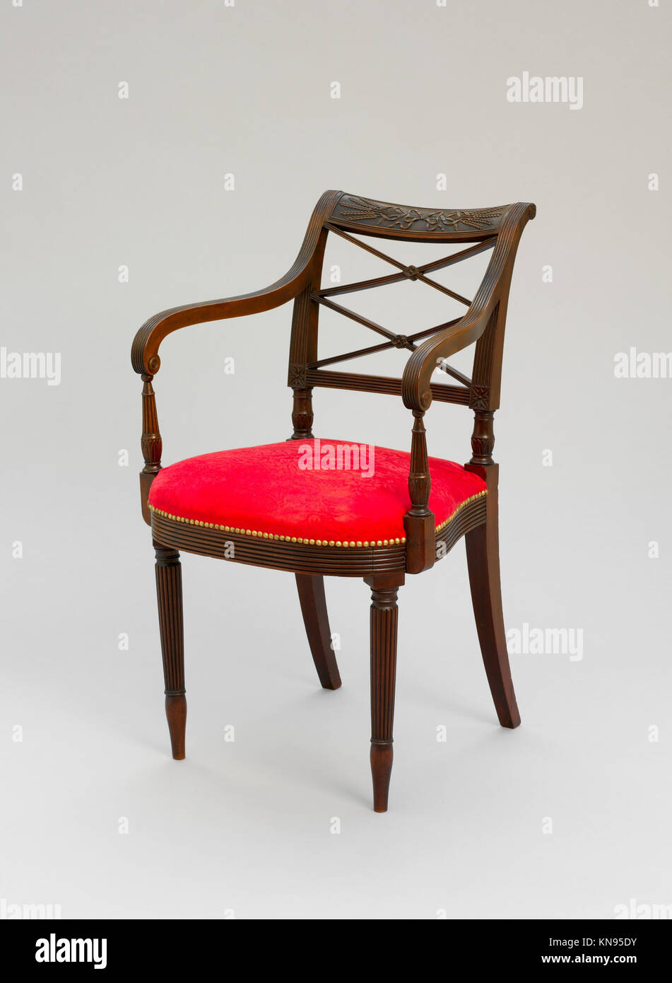 An armchair housed in The Metropolitan Museum of Art, cataloged under ...