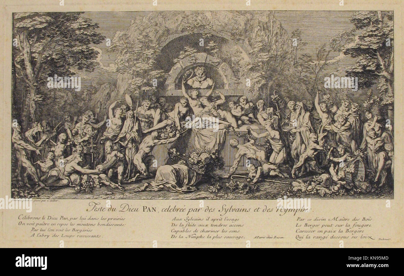 This artwork depicts the god Pan celebrating in nature, illustrating ...