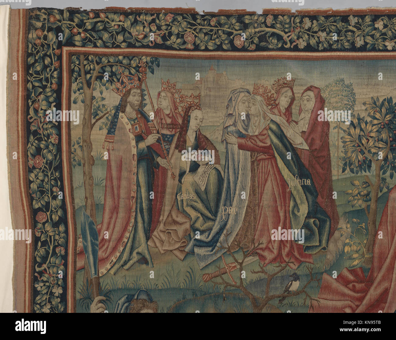 This artwork depicts the birth of Christ as part of the story of ...