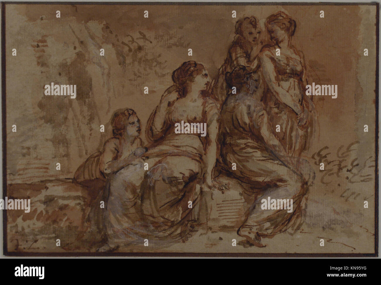 Five Young Women in a Landscape MET 1975.131.57 341392 Stock Photo - Alamy