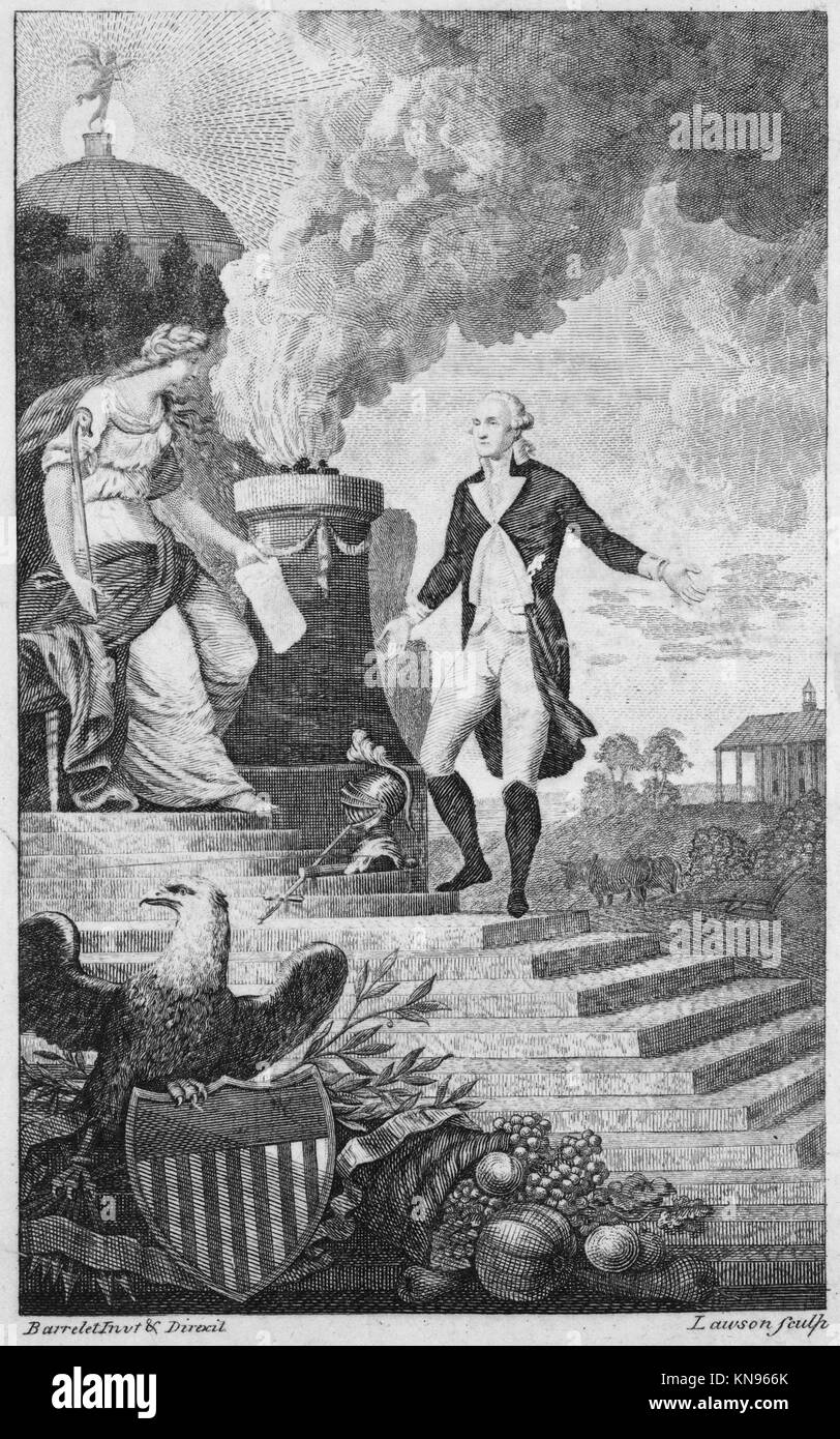 Artwork depicting General Washington’s resignation as commander-in ...