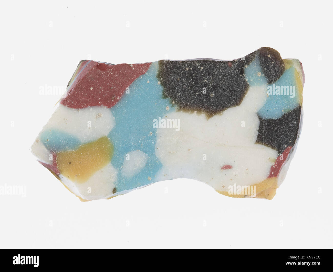 This fragment is a piece of polychrome mosaic glass, part of an ancient ...