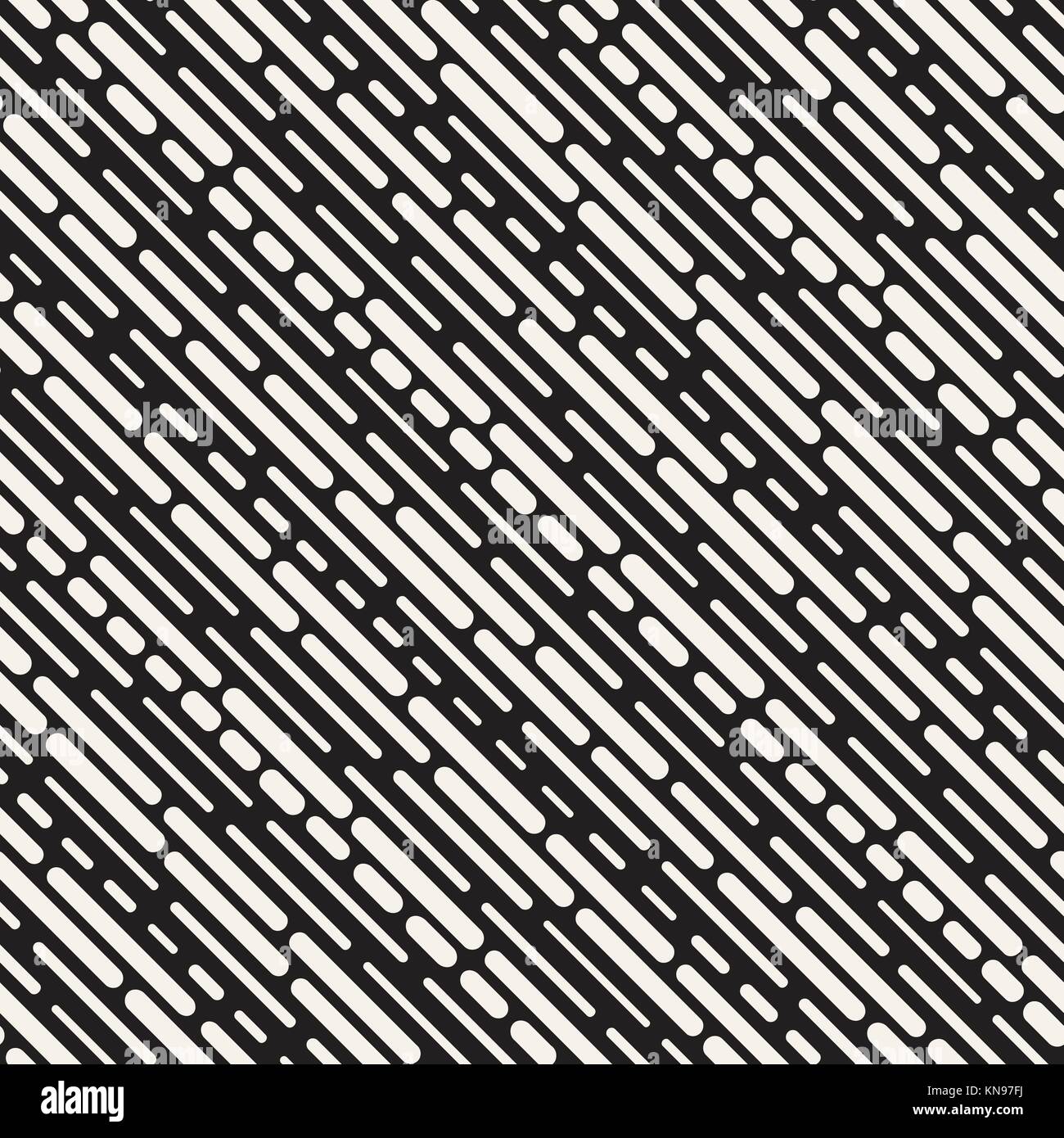 Black and White Irregular Rounded Dashed Lines Pattern. Modern Abstract ...