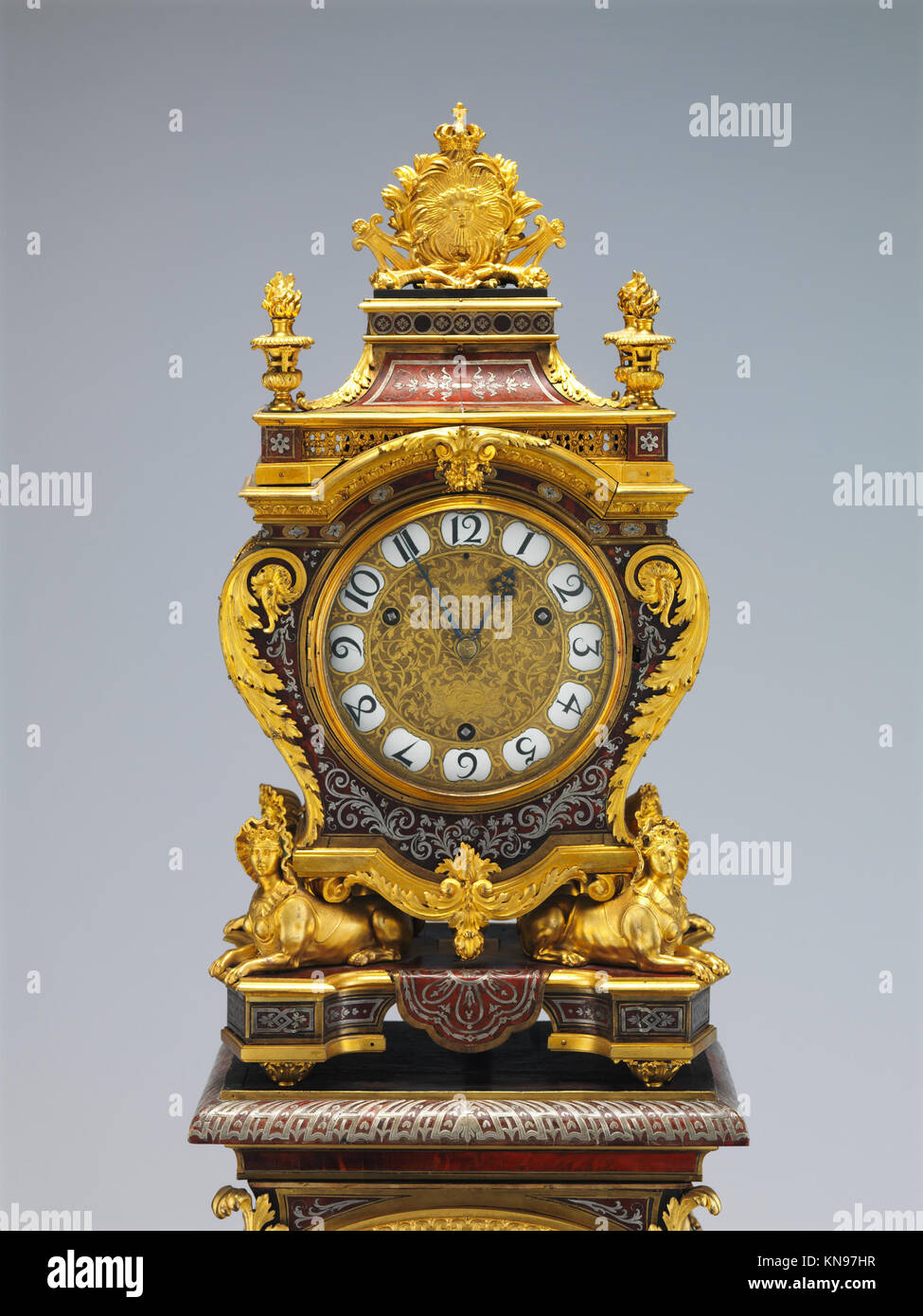 This clock with pedestal is a fine example of 19th-century design ...