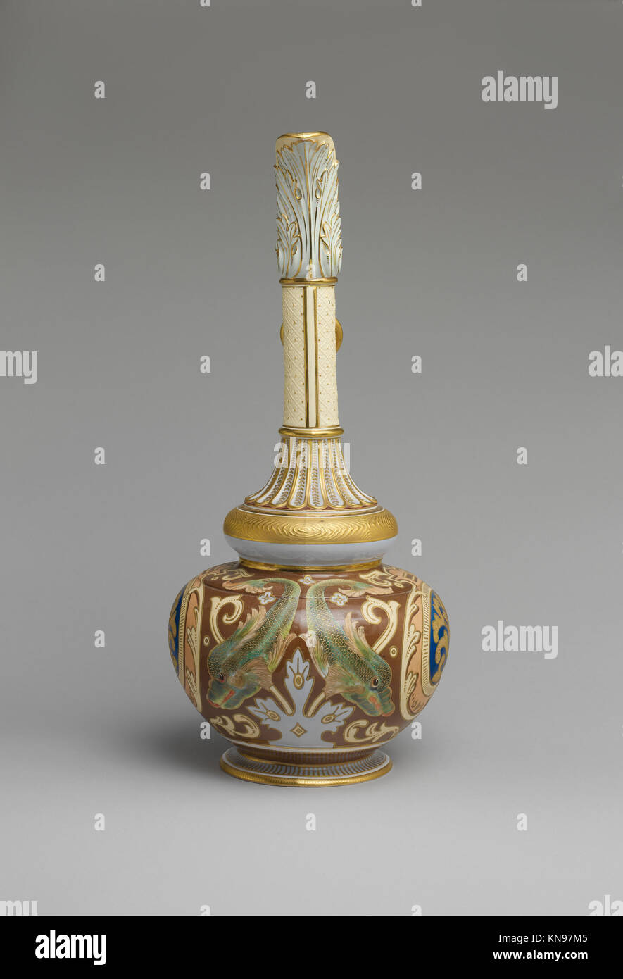 This ewer, a decorative pitcher used for pouring liquids, showcases ...