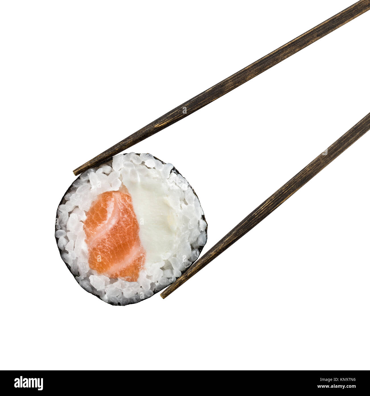 Sake cheese maki roll Stock Photo - Alamy