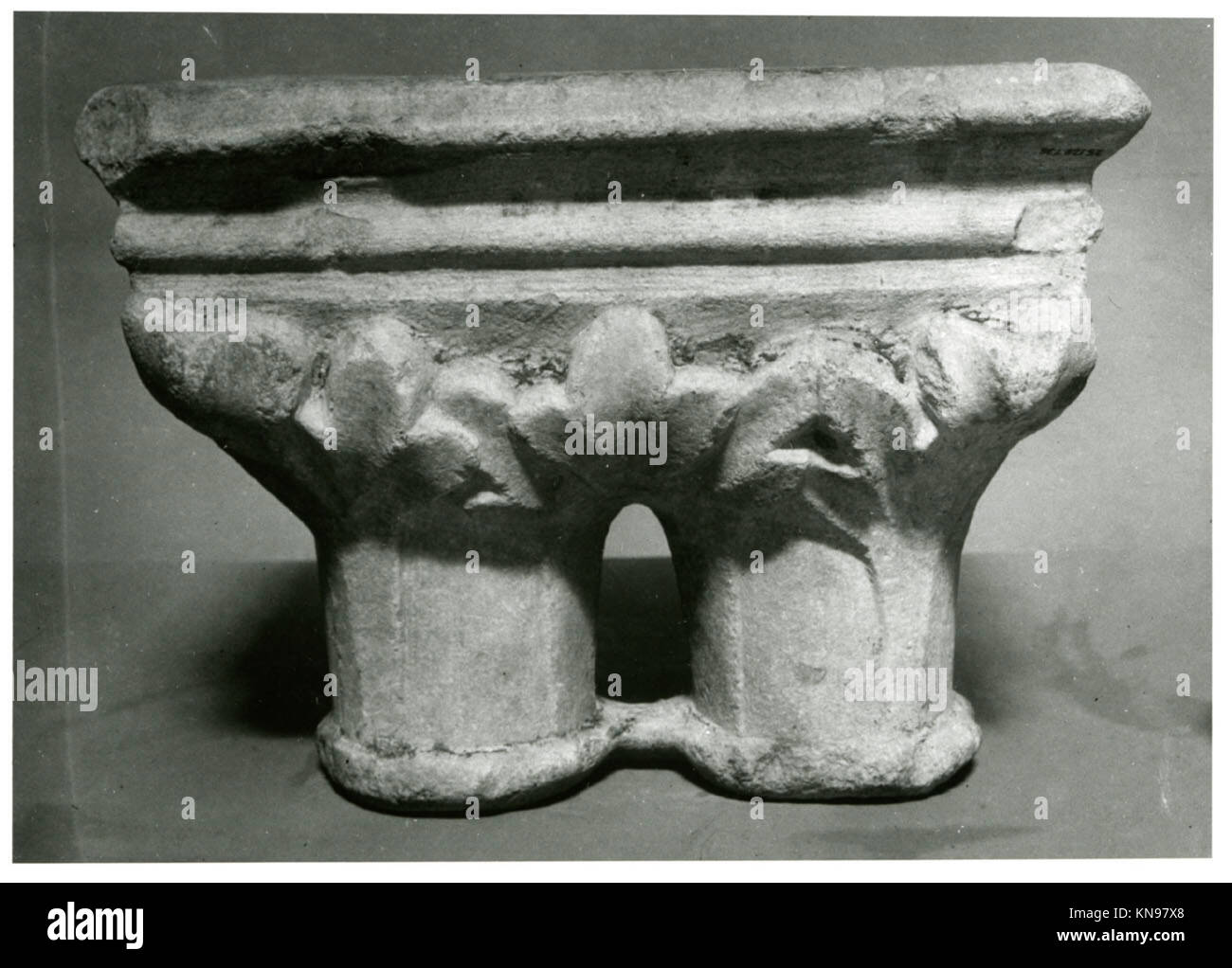 Double capital with twin column design, exemplifying advanced classical ...