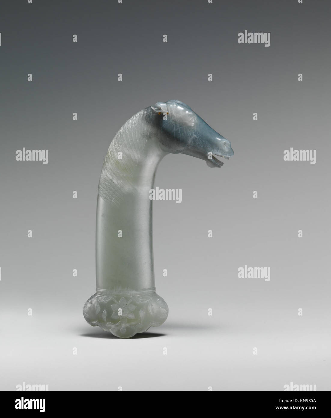This dagger hilt demonstrates detailed craftsmanship and decorative ...