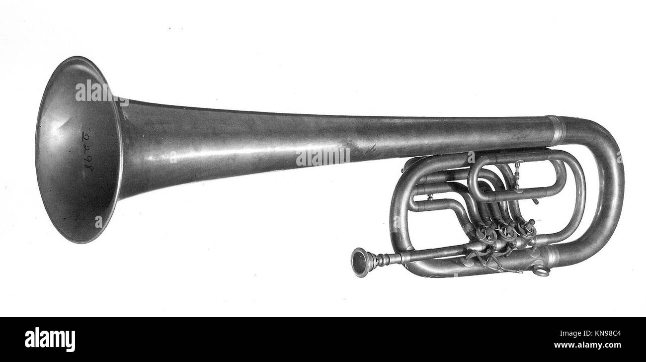 This baritone horn in B-flat is a brass wind instrument used in ...