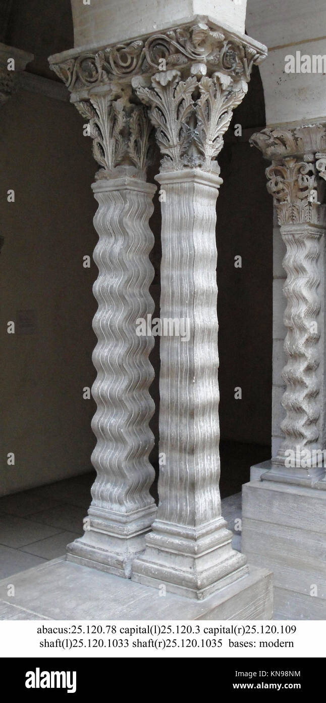 A column shaft, a vertical support element in architecture, often used ...