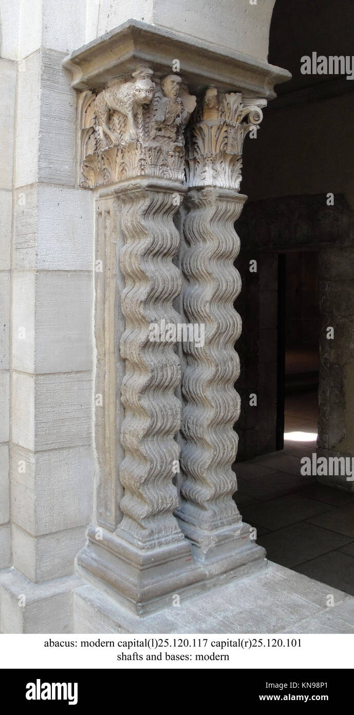 An engaged capital from a column, part of the MET collection ...