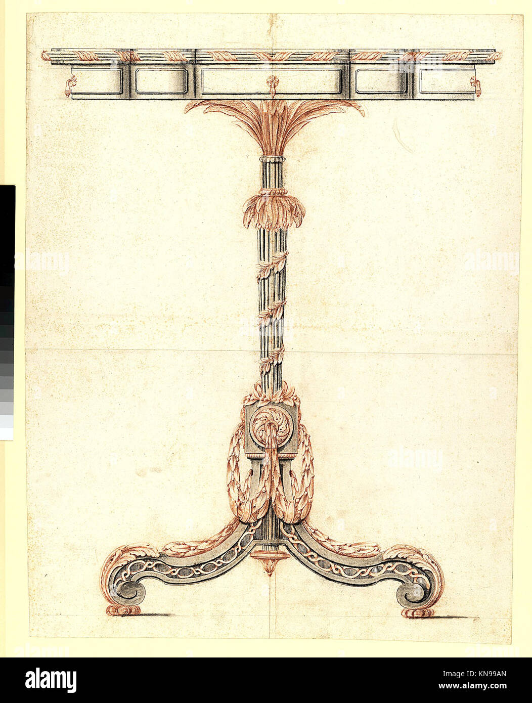 Design for Elevation of a Table MET 1 16r1 34I 362685 Stock Photo - Alamy