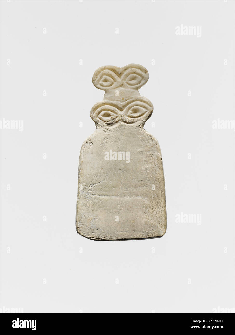 This clay Eye Idol is a prehistoric artifact reflecting early religious ...