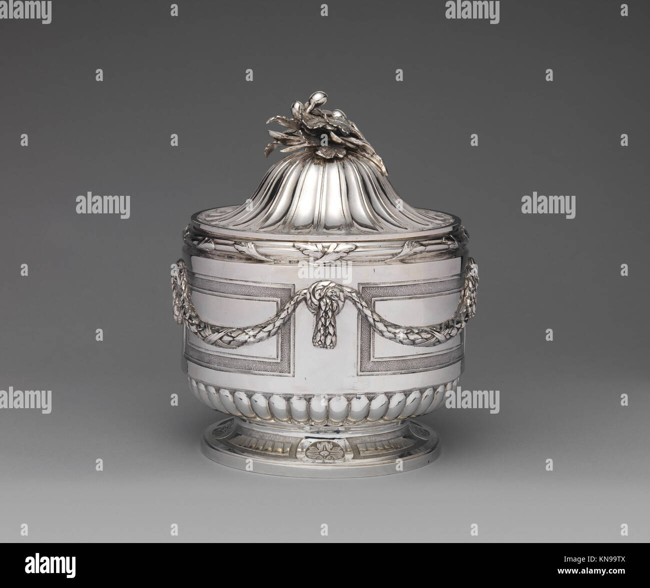 This intricately designed box with a cover is a fine example of period ...