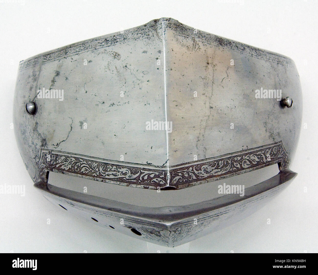 This armet, a type of medieval helmet, was used for protection in ...